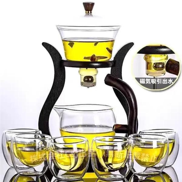 【お手入れが簡単】3体分割コンビネーションデザインで、お手入れも簡単。便利で迅速であり、香りのよいお茶、ルーズリーフティー、ティーバッグ、健康的なフルーツティーを楽しむのに非常に適しています。【エルクの形】　見事なデザイン：龍の金属形、顔の...