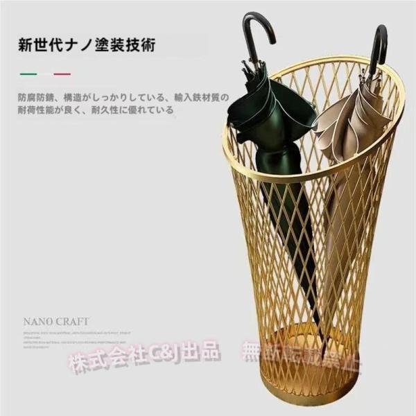 [広いスペース]：7.9 x25.2インチ。傘立ては、複数のフルレングスの折りたたみ傘、杖、杖などを収納できます。【サーキュラーベースの漏れ防止設計】：人工的に磨かれたベースは繊細で滑らかで、衝突を防ぎ、あなたとあなたの家族の安全を守ります...