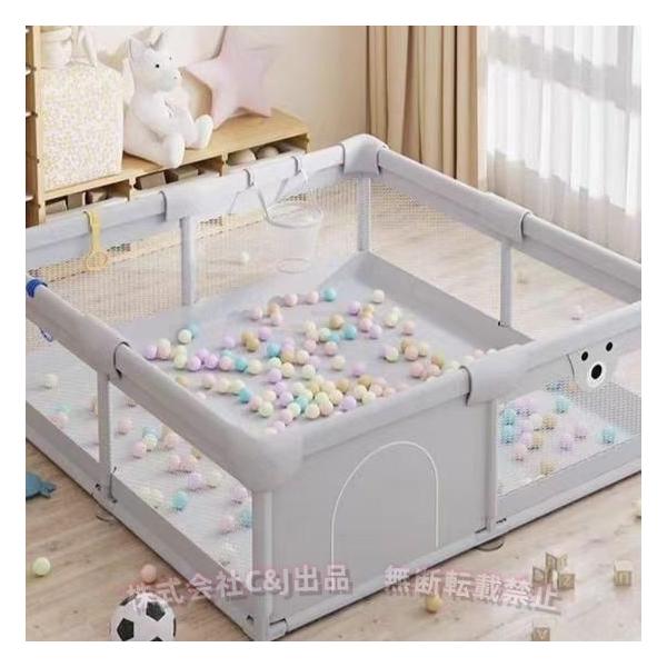 ベビーサークル 大型７サイズ メッシュ 大きい ハイタイプ 扉付き プレイヤード ベビーゲート ベビー フェンス サークル 滑り止め