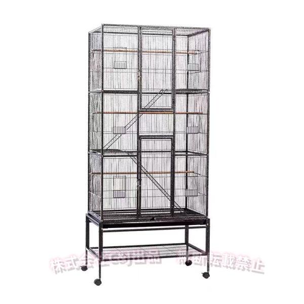 超大型：鳥かご全体の大きさは縦81cm、横46.5cm、高さ175.5cm（かご部分135cm）と非常に大きいです。 オウムはそこに住むのがとても快適になります。 幅と高さは、鳥が自由に飛び跳ねるのに十分な大きさです。 自然環境に近い状態を...