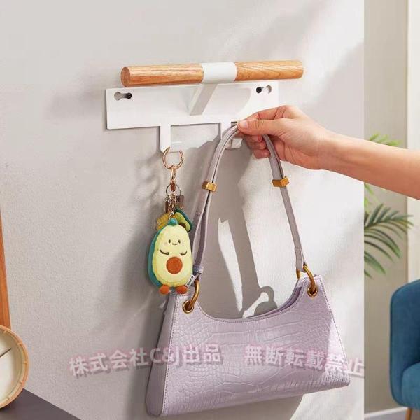 【商品仕様】商品サイズ:約W26XD6.5XH11cm 商品重量:約479g 本体:スチール(粉体塗装) バー:天然木(ラッカー塗装)【様々な人向け】小学校低学年や園児のお子様に向けの通学用バッグハンガーだけではなく、サラリーマンや家庭主婦...