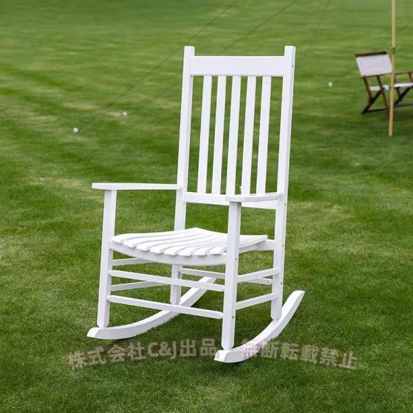 木製ロッキングチェア：86 *69* 115CM，100％の実木で作られており、安定した構造で倒れにくく、最大180kgの重量を支えることができます。また、環境に優しい水性塗料を使用しており、汚れに強く、腐食に耐え、10年経っても新品のよう...