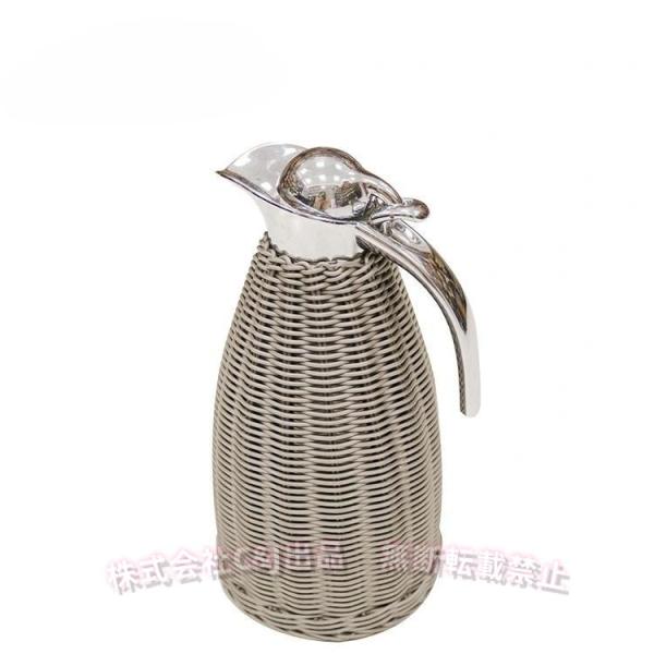 藤編みポット、コーヒーポットを編んで、保温ポットを編んで、籐編みポットコーヒーポット編み保温ポット 手作り竹 北欧風保温ポット家庭用やかん 大容量1.5 L