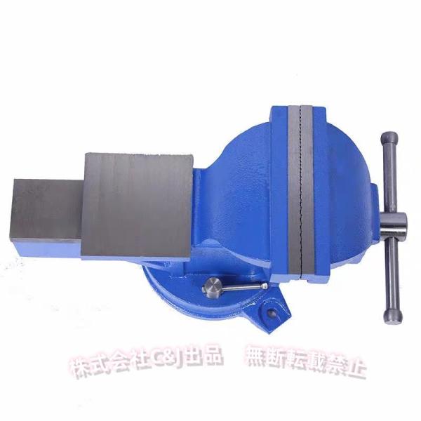 万力 200mm 8.5ｋｇベンチバイス 回転式 リードバイス 3点固定 パイプ付き 強力バイス 作業台 リードバイス 卓上 回転式 DIY ベンチバイス 作業台