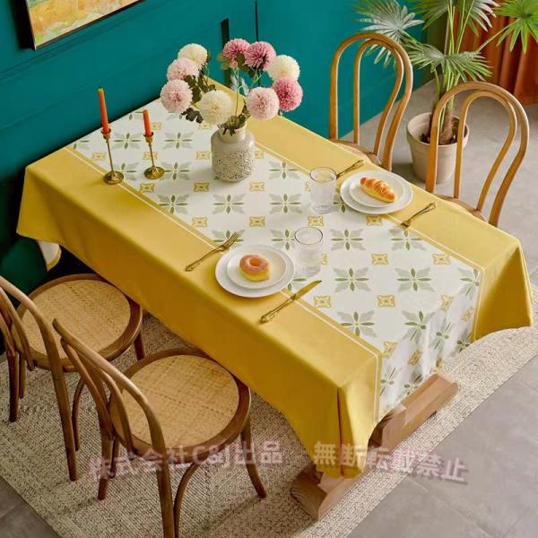 ??【サイズ】：長方形のテーブルクロスのサイズは140x140cm（55x55inch）です。長方形のテーブルに100x90cmフィットします。好きなサイズにカットすることもできます。??【カットテーブル可能】：小さなテーブルに合わせて、テ...
