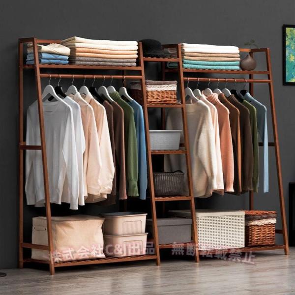 100％ 竹：頑丈な衣料品衣服ラックは、高山の竹製、耐久性、滑らかで防水です。ファイン竹のテクスチャはあなたに優雅なディスプレイを追加します屋内屋外装飾。バンボー吊り下げ衣服ラックを家の清浄機として使用することができます。 安定梯子構造：ラ...