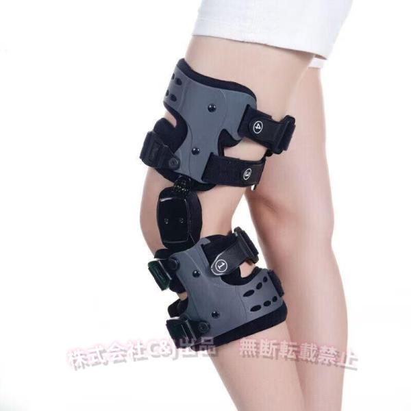 調整可能な膝整形外科サポートスタビライザー、滑り止めヒンジ付き膝ブレース、セミオープンデザイン、調整可能なダイヤルと伸展および屈曲スライダー、膝痛、術