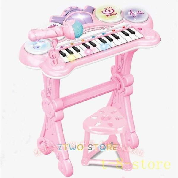 【知的教育機器】幼児や赤ちゃんに特に適した幼児期の子供の音楽的才能を育成します。子供の知性、想像力、創造性を促進し、手、目、耳の調整、脳の記憶の発達、感情を育むことができます。知育玩具として、お子様の成長期にお勧めです。多機能楽器：キーボー...