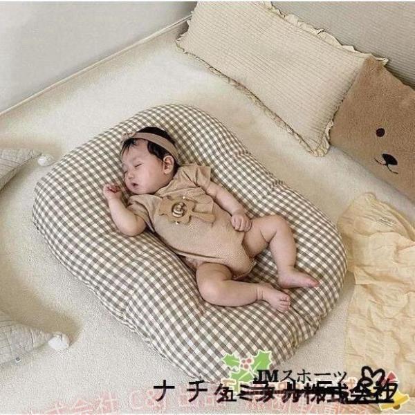 適用年齢：0~18ヶ月 ＊衛生的な圧縮パック梱包されています。取り外し可能?　寝返りもしやすく赤ちゃんがゆったり過ごせます。60℃赤ちゃんを保護してくれ、ママも赤ちゃんも一緒に安心して寝られます。出産祝い ベビーベッド ベビークッション ベ...