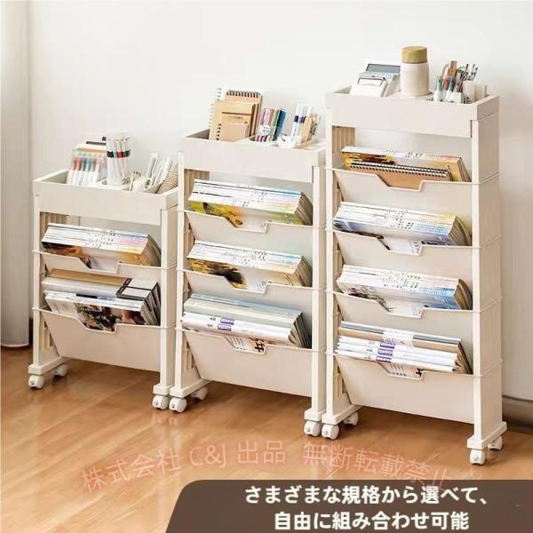 サイズ：5段【キャスター有り】横40.4cm 高さ73.8cm【キャスター無し】横40.4cm 高さ70.6cm