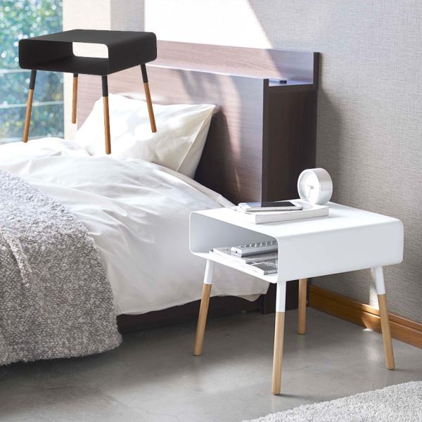 圧迫感のでない収納付きローサイドテーブルです