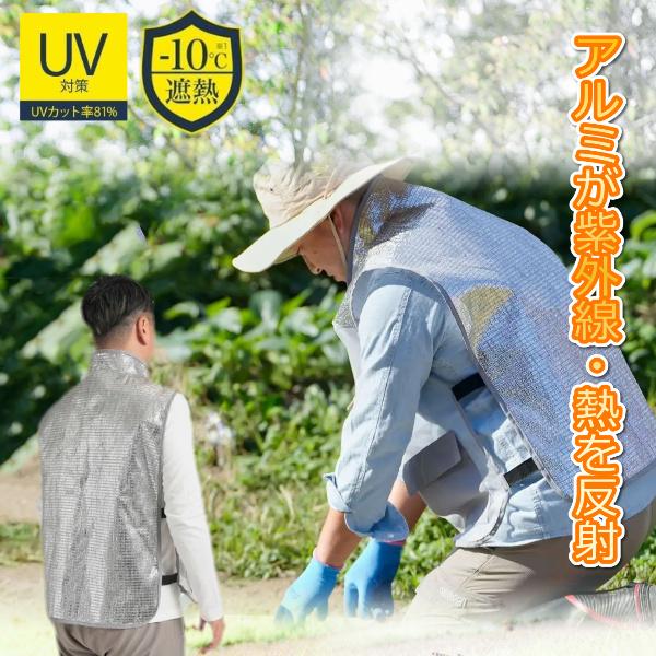 ※こちらの商品は東北地方・北海道・沖縄県へのお届けは送料がかかります◆背中全面から肩にかけてのアルミ素材が直射日光を反射し温度上昇を抑えます ◆着丈は約65cm！背中全体はもちろん首筋からお尻まで紫外線をしっかりガード！◆前ファスナーで着脱...