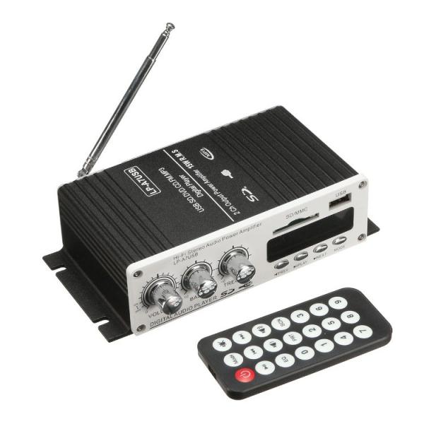 手ごろな価格で高品質なアンプが人気のLEPY製、多機能Hi-Fiデジタルアンプです。コンパクトなボディにLEDデジタル表示やUSB/SDカードプレーヤー、FMチューナーなどの機能を備えました。美しく酸化皮膜処理されたボディには、耐久性と放熱...