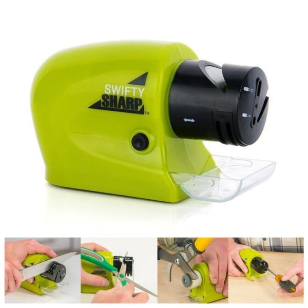 包丁やナイフなどを手軽に素早く砥ぐ事が出来る、コンパクトな多目的シャープナーです。ボタンを押すと高速回転するセラミック砥石に刃面を軽く当てるだけで、誰でも簡単に研磨を行えます。電池式のポータブルサイズですので、どこにでも気軽に持ち出してお使...