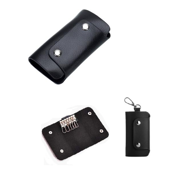 ■商品説明キーを6つ収納できるホルダー車、自転車、家等のキーを収納できます。シンプルで小型で持ち運びに大変便利です。【商品詳細】長さ：約10.3×5.6cm素材：人工レザーセット内容：キーケース（黒）1個