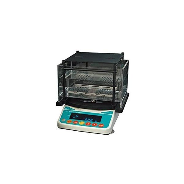 最大３kgまでの重い物を測定できる比重計です。測定物を切り離すことなく測定できるので、全体の平均的な比重を得ることができます。また測定物の大きさに合わせて比重測定容器を特注（オプション）することができます。操作は簡単、便利な自動取込機能付き...