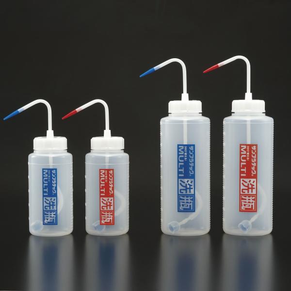 「通常の洗浄瓶は残り少なくなると液が出てこない。注ぎ足しが面倒。」そんな声から生まれた360°使える洗浄瓶です。● ビー玉の重みによってジャバラノズルが曲がり、液量が少なくなっても吸い上げる事ができます。● どんな方向へ洗浄瓶を傾けても、液...