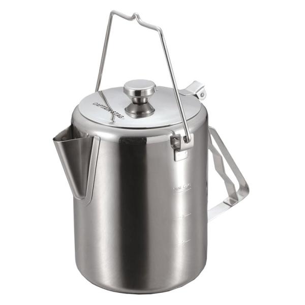 【商品名】　キャプテンスタッグ(CAPTAIN STAG) キャンプ バーベキュー用 やかん ケトル キャンピングケットル 1.9L UH-4208 【商品説明】　・原産国:中国・材質:ステンレス鋼(底の厚さ0.6mm)・満水容量(約)1....