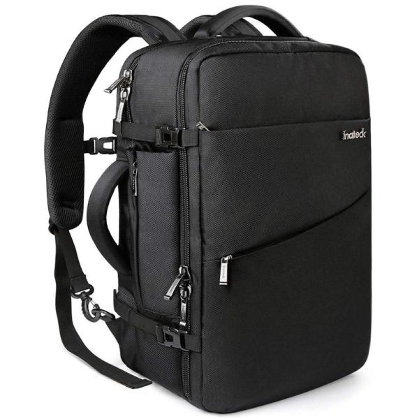 【商品名】　Inateck 40L ビジネス リュック 旅行 リュック 軽い 3way バックパック 機内持ち込み 収納力 出張 撥水加工 盗難防止 1 【商品説明】　・モデル番号を入力してください これが適合するか確認：・持ち運びに便利：...