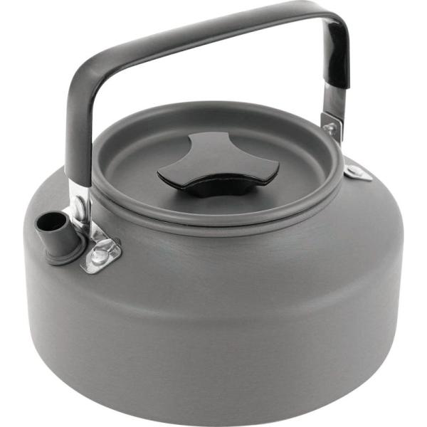 【商品名】　カクセー キャンピング ケトル やかん 1.0L 直径約14cm×高さ13.3cm 直火専用 硬質アルマイト加工 安定 早沸き 底広形状 ポ 【商品説明】　・サイズ：直径約14cm×高さ13.3cm(ハンドルを立てた状態)・安定...