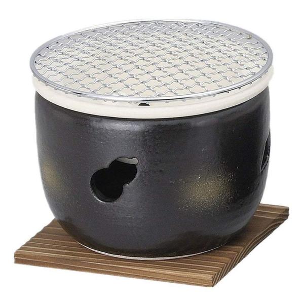 【商品名】　伊勢炭焼 水コンロ 一人用 ミニ 焼肉コンロ バーベキュー BBQ 【商品説明】　・【サイズ】直径約16.5cm×高さ約12.5cm　ミニサイズで一人用に最適です・【原産地】三重県四日市市・【材質】耐熱陶器 【サイズ】　高さ :...