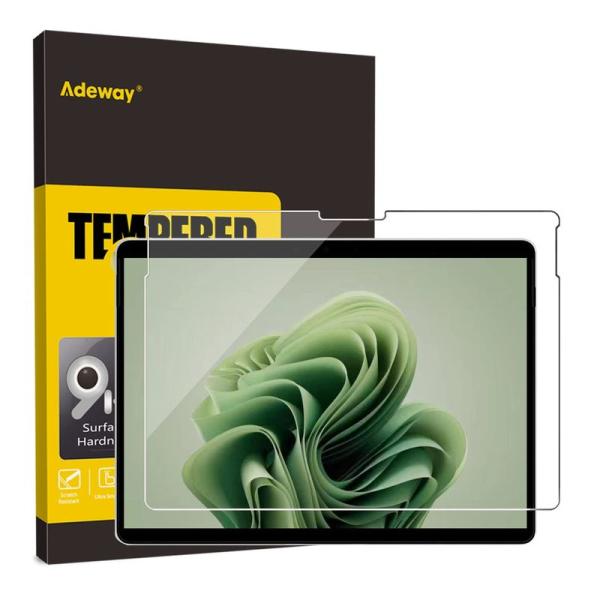 【商品名】　Adeway Microsoft Surface Pro 9/8/X ガラス保護フィルム 13Inch U型9H硬度 高透過 指紋防止 気泡 【商品説明】　・【優れた素材】業界最高硬度（9H ）の高品質な強化ガラスフィルムを採用...