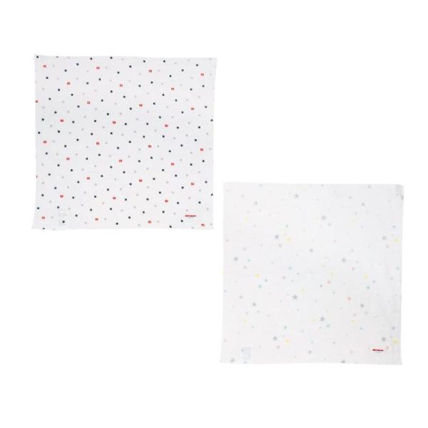 【商品名】　 ミキハウス ガーゼハンカチセット ハンカチ ガーゼタオル 2枚組 綿100％ 日本製 35×35cm 沐浴 出産準備 男の子 女の子 ベビ 【商品説明】　・●サイズ：35×35cm・二重織ガーゼプリント・優れた 抗菌 ・ 抗ウ...