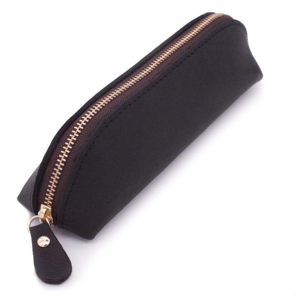 【商品名】　Collasaro(コラサロ) ペンケース 革 手作り レザー 筆箱 大容量 おしゃれ スリム シンプル (ブラック) 【商品説明】　・【おしゃれで最高のギフト】シンプルでおしゃれ、メンズ、レディース兼用でどの年代の方にもご愛用...