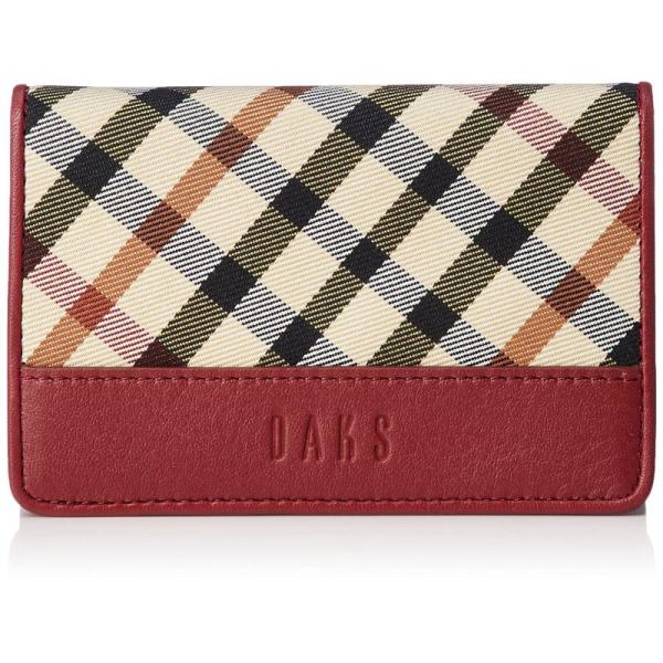 【商品名】　ダックス 名刺入れ HouseCheck(ハウスチェック) メンズ レッド 【商品説明】　・カードポケットの数:6・タテ7.5cmxヨコ11cmxマチ1.5cm・留め具の種類: 無し・表地: レザー 【サイズ】　高さ : 2.0...