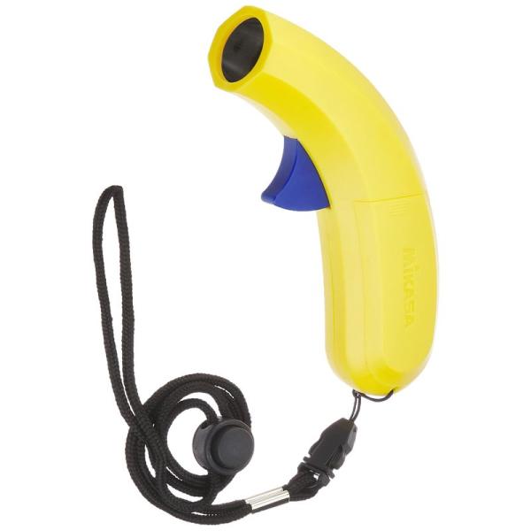 【商品名】　ミカサ(MIKASA) 電子ホイッスル イービート イエロー EBEAT-Y 【商品説明】　・カラー:ブルー サイズ:全長約114mm×高さ100mm×幅30mm 重量:約70g(乾電池を除く) 電源:単4乾電池2本(別売)・ガ...