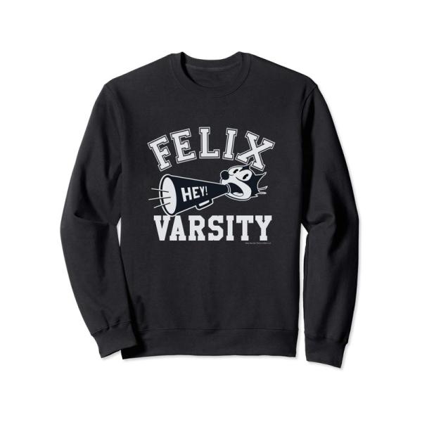 【商品名】　フィリックス・ザ・キャット FELIX VARSITY トレーナー 【商品説明】　・公式ライセンス商品です。・単色カレッジTシャツ風のシンプルで普段使いしやすいデザインです！・素材構成: 杢グレー: 93% 綿, 7% ポリエス...