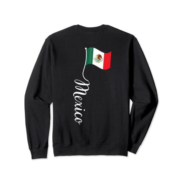 【商品名】　メキシコ国旗 シグネチャー メキシコ国旗 ポール (アパレルの裏) トレーナー 【商品説明】　・Dia De Los Muerto、Las Posadas、Bull Fighting、Siestas、Cinco de Mayoや...