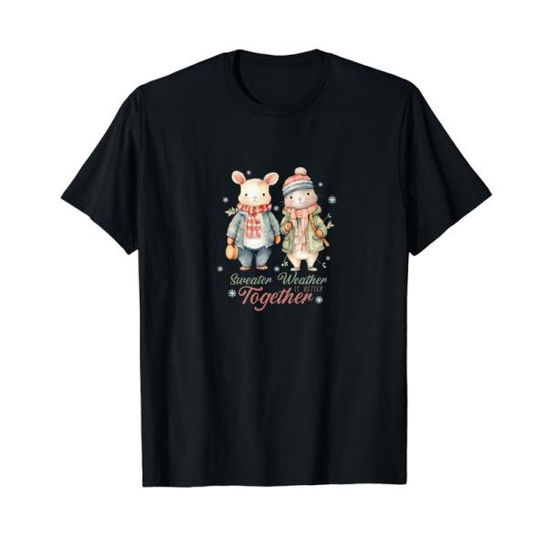 【商品名】　クリスマス セーター Weather is Better Together Tシャツ Tシャツ 【商品説明】　 【サイズ】　高さ : 2.49 cm　横幅 : 24.00 cm　奥行 : 36.83 cm　重量 : 200.0 ...