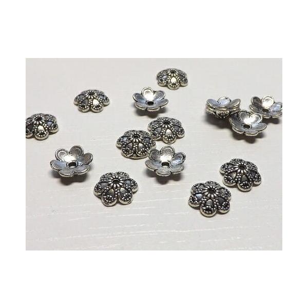 ビーズキャップ　20個入り　p-0047 〜商品詳細〜サイズ・・・10mm〜用カラー・・・シルバー