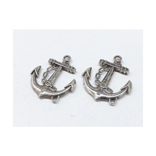 チャーム　イカリ　アンカー　銀古美　3個入り　cha-0393〜商品詳細〜サイズ・・・約30.5×27mm（カン含む）カラー・・・銀古美
