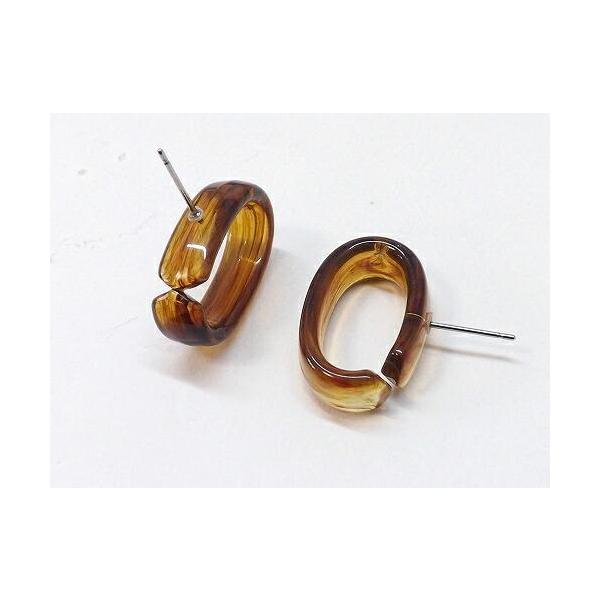 デザインピアスパーツ　1ペア入り　p-1368〜商品詳細〜サイズ・・・・約24×7mm　カラー・・・ブラウン※キャッチなし製品の性質上、小さな穴カケやバリ、色ムラ等がみられることがございます。。パソコンやモニターの環境の違いによって色目や雰...