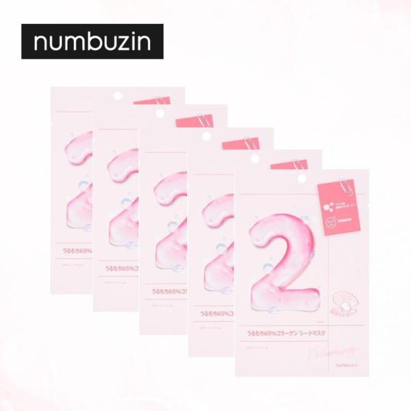 【商品名】ナンバーズイン numbuzin 2番 うるもち65％コラーゲンシートマスク 5袋【内容】1枚入り（33ml）×5【生産国】韓国【ブランド】numbuzin【発売元、製造元、輸入元又は販売元】株式会社BENOW JAPAN【用途・...