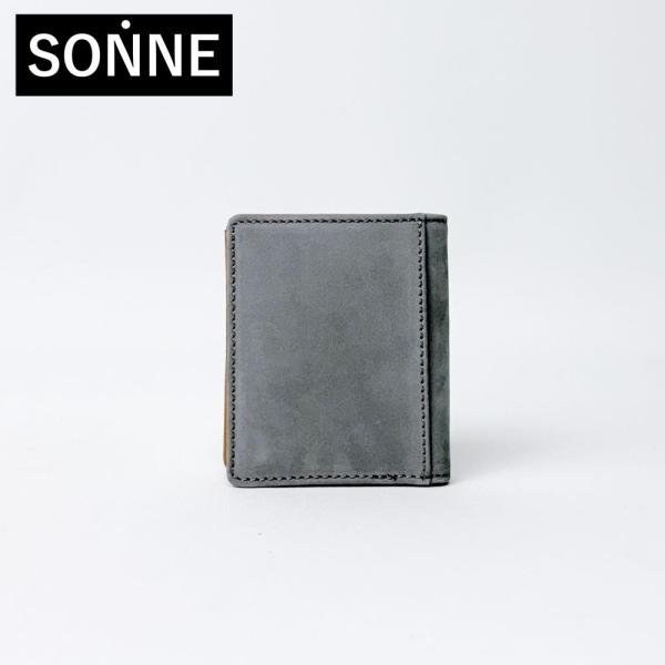 【財布 メンズ レディース SONNE 財布 ECOLUX ヌバック レザーコンパクトウォレット sous002】表の素材に「ユーロヌバック」、内側の素材にドイツで生まれたリサイクルレザーを使用したECOLUX（エコラックス）シリーズの長財...