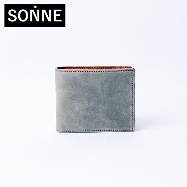 【財布 メンズ レディース SONNE 財布 ECOLUX ヌバック レザー二つ折り財布 sous005】表の素材に「ユーロヌバック」、内側の素材にドイツで生まれたリサイクルレザーを使用したECOLUX（エコラックス）シリーズの長財布。キメ...