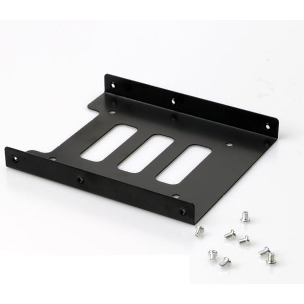 ◆2.5　to 3.5インチ 変換 マウンタ。金属製　SSD／HDD稼働する時の熱をよく発散できます、ハードディスクの使用寿命を延ばさせます。◆2.5インチのSATA HDD/SSDは3.5インチの仕様に変換できるマウンタです。◆2.5/ ...