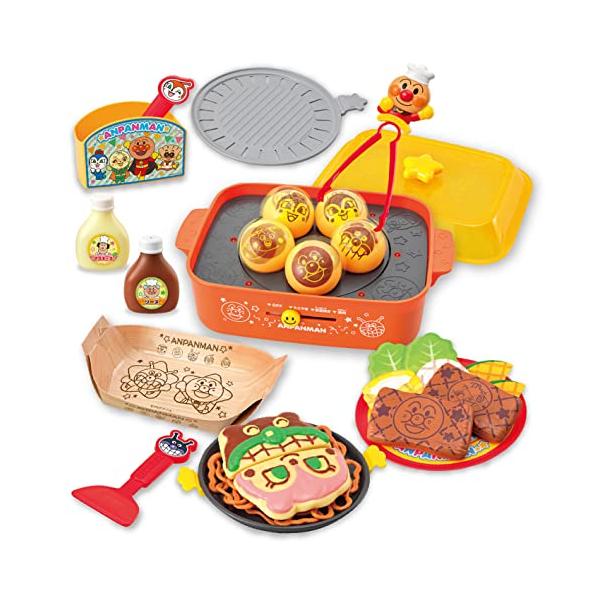 プレートを付け替えて 3wayでパーティーごっこ・おしゃべりとメロディが流れ、プレートが光って揺れるよ・単3電池4本使用（別売）・対象年齢: 3才以上・(c)やなせたかし/フレーベル館・TMS・NTV