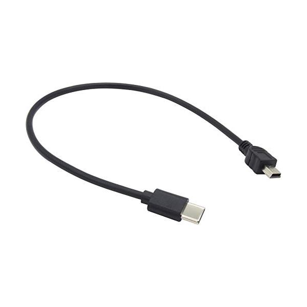 USB C オス - miniB オス ケーブルUSB2.0規格 (最大480Mbps)・全長 約 30cm （端子含む）ケーブル長 約27cm (端子含まず)・当ケーブルはminiUSBオスtype-Cオス ケーブルです。USB2.0(U...