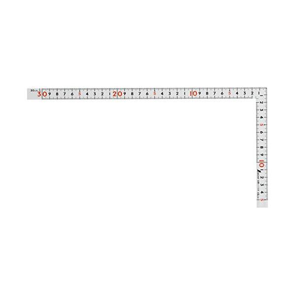 併用目盛ホワイト/30cm/1尺/11104・Style:併用目盛Size:30cm/1尺Color:ホワイト・パッケージ個数:1・直角度:100mmにつき0.1mm以下・長さの許容:±0.3mm・材質:ステンレス