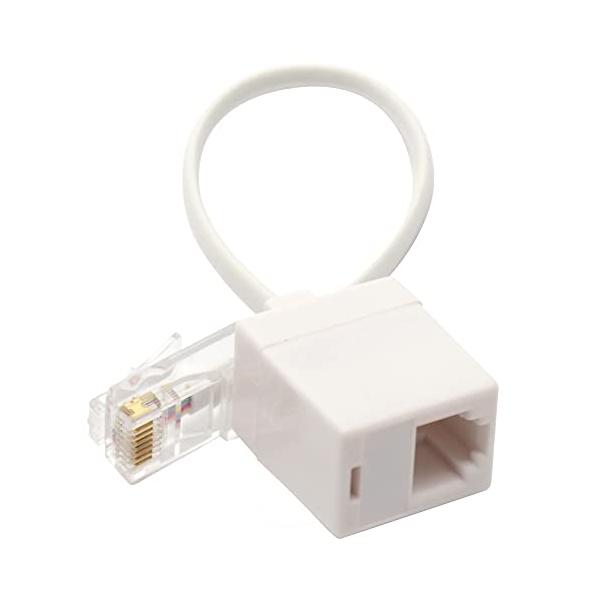 ホワイト/全長 18.5cm/-・Color:ホワイト・パッケージ個数:1・RJ45とRJ11のコネクタを変換するケーブルです。・RJ45-RJ11変換アダプタは、イーサネットジャックからアナログ電話機器（電話・ファックス）へ接続します。・...