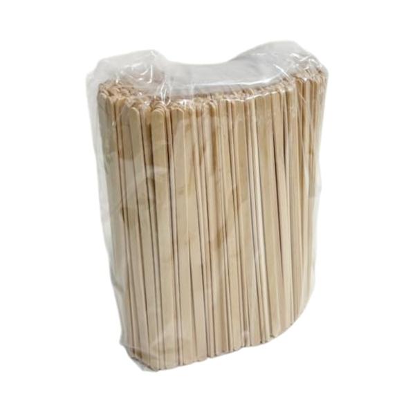 長さ 14cm　厚み 約2mm　幅6mm・材質　天然木・500本入り・面取り加工