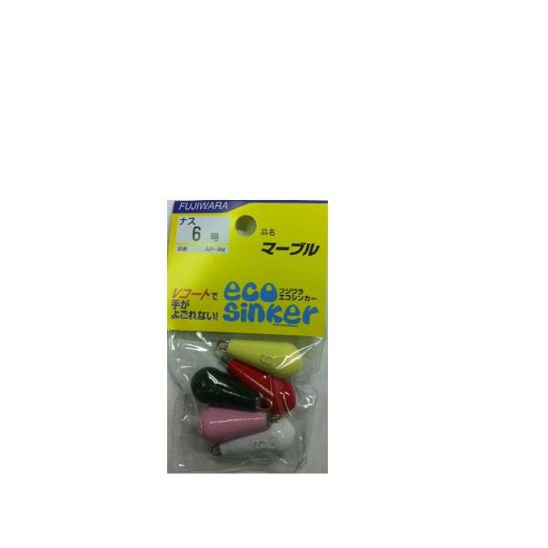 6号-/Pack of 1/-・Size:Pack of 1Style:6号・フジワラ マーブルシンカーなす (オモリ)フジワラ オモリ