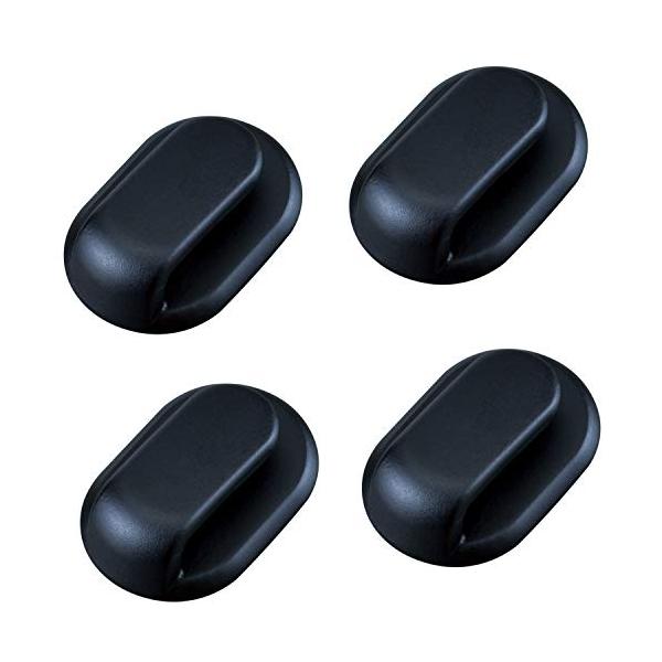 ミニフック(4個入)ブラック/H30mm × W20mm × D12mm/WA36・Style:ミニフック(4個入)・パッケージ個数:1・【商品名・品番】ミニフック WA36・【カラー】ブラック・形: 楕円形・パッケージ重量: 0.03 kg