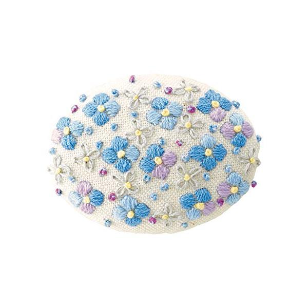 ブルー/14 cm x 0.6 cm x 22 cm/OLY-K9082・キット内容 : 刺しゅう布オリムパスNo.6500エミークロス〈105〉コットン (図案プリント済) 、裏布、25番刺しゅう糸、くるみ板、厚紙、ブローチピン、フランス...