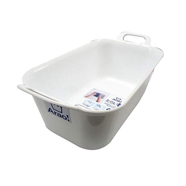 たらい 小ホワイト/縦42×横21×奥行15.5cm/84023・Style:たらい 小・パッケージ個数:1・ちょっと洗い、収納にも便利なシンプルなたらい・サイズ：縦42×横21×奥行15.5cm・原材料：ポリプロピレン・生産国：日本・カラ...