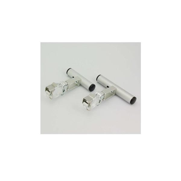シルバー/バー径・長さ:22mmφ×100mm/339-3211-00・パッケージ個数:1・直径28?35mm対応・横バーの長さ:100mm・径:22mm・2アイテム装着可能・オーバーサイズのハンドルバー 小径車の極太シートポスト用